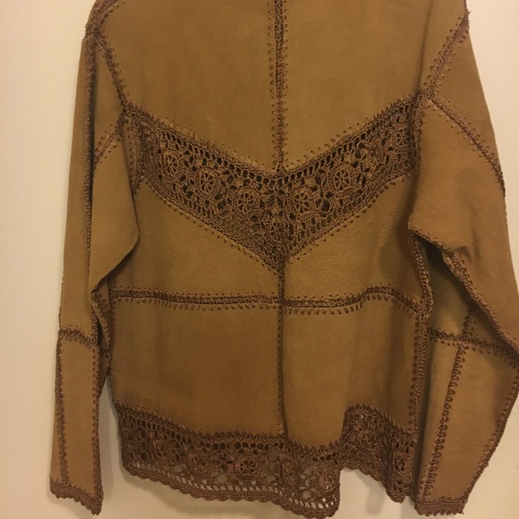 Carducci | Jackets & Coats | Vintage Carducci M Suede Jacket W Crochet ...